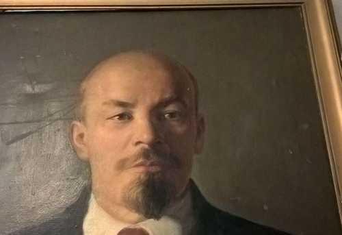 Картина маслом портрет Ленина 70годов