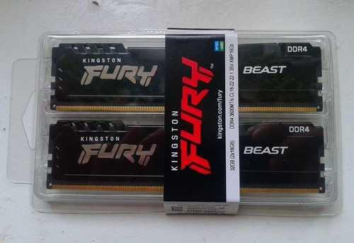 Kingston Fury Beast DDR4 KF436C18BBK2/32