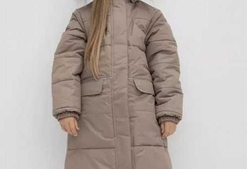 Пальто зимнее на девочку 104-110