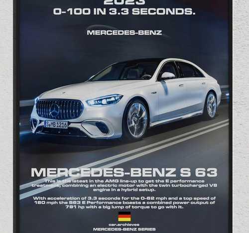 Постер с Mercedes-Benz S63 W223