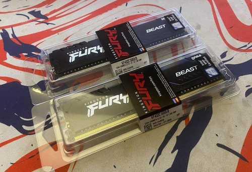 Озу Kingston fury 8gb ddr4 3200 mhz 2 шт