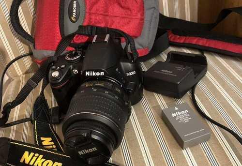 Зеркальный фотоаппарат nikon d3000 с объективом