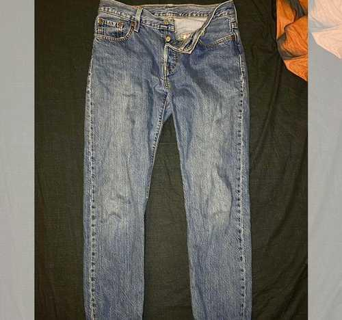 Джинсы levis 501 голубые w25 l34