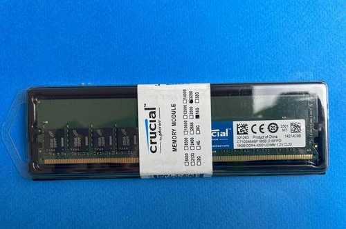 DDR4 16GB 3200 Mhz crucial dimm Новая с Гарантией