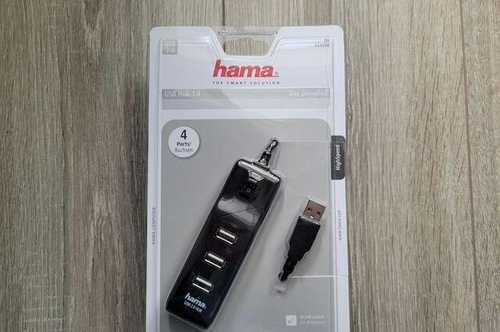 Концентратор usb hub 1:4 hama bus powered 00054590