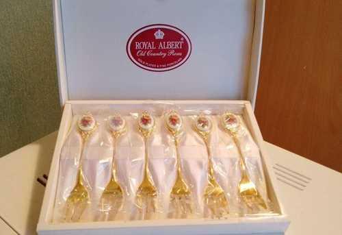 Позолоченные десертные вилки Royal Albert 1992 г