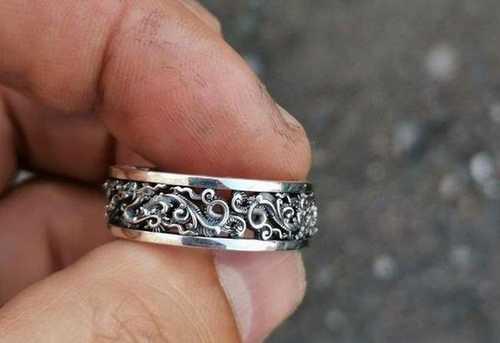 Обручальные кольца серебро Драконы любви
