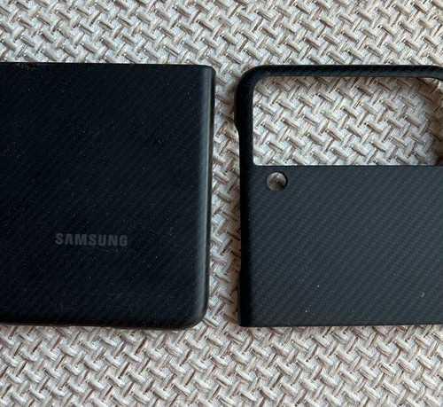 Чехол карбон на Samsung galaxy flip 3