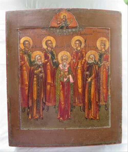 Старая (Старинная) Икона "Собор Святого Тихона"