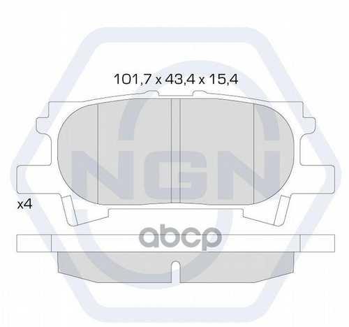 Колодки тормозные дисковые керамические зад