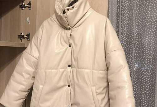 Куртка из экокожи зимняя женская