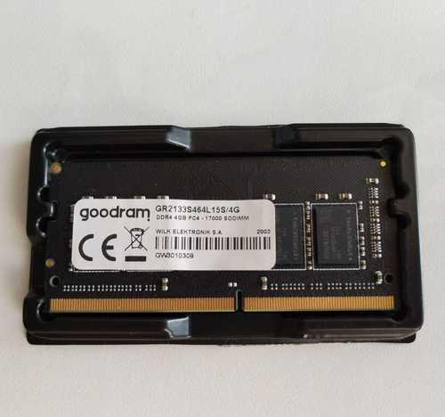 Оперативная память sodimm Goodram 2133мгц ddr4