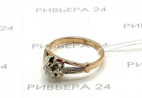 Золотое кольцо с бриллиантами 583 пробы 3.57 грамм