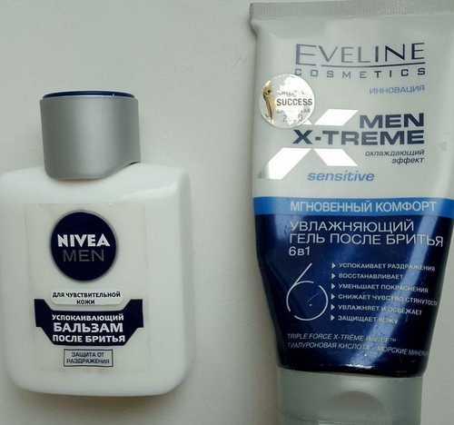 Средства после Бритья Nivea Бальзам и Eveline Гель