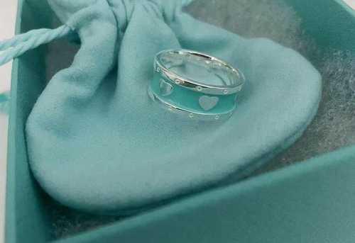 Кольцо Tiffany бирюзовая эмаль