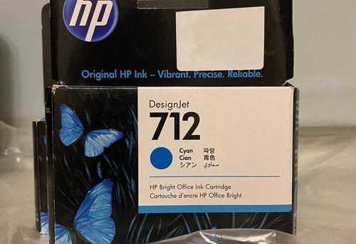 Картридж HP 712, голубой / 3ED67A