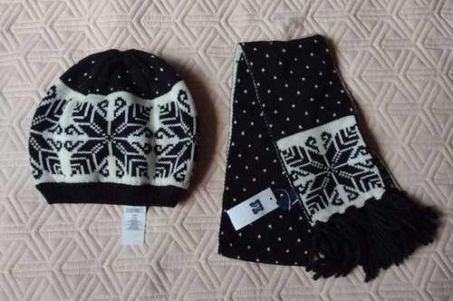 Новая зимняя шапка и шарф Gap р. S/M 50-52 девочки