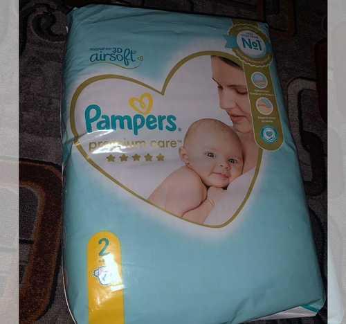 Подгузники pampers premium care 2