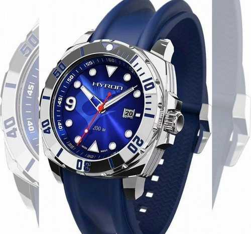 Часы мужские дайверы Молния Hyron Divemaster Deep