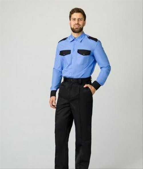 Рубашка охранника с длинным рукавом мужская (цв.го