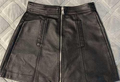 Юбка экокожа bershka