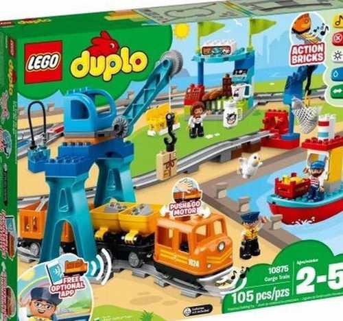 Lego duplo поезд на паровой тяге и грузовой поезд