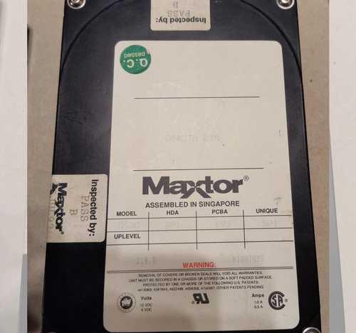 Раритетный жёсткий диск IDE Maxtor 1992год