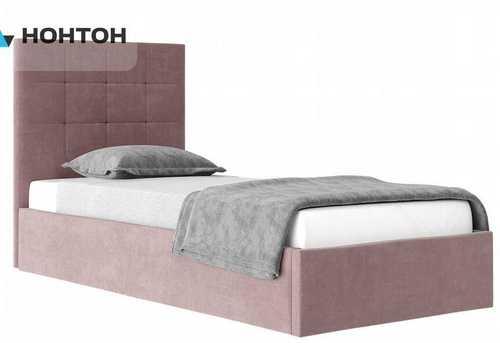 Кровать Соната 0.9 м велюр розовый