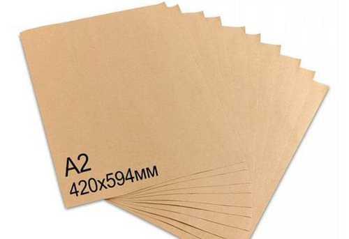 Крафт-бумага в листах А2, 420 х 594 мм, плотность