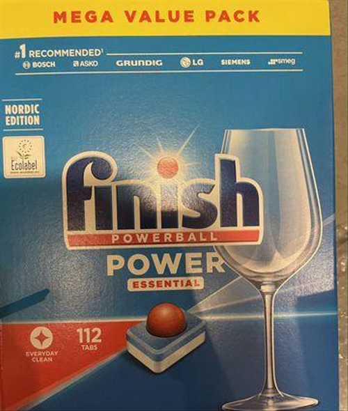 Таблетки для посудомоечной машины finish power 112