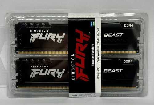 Новая Kingston Fury DDR4 3600MHz 2x8gb