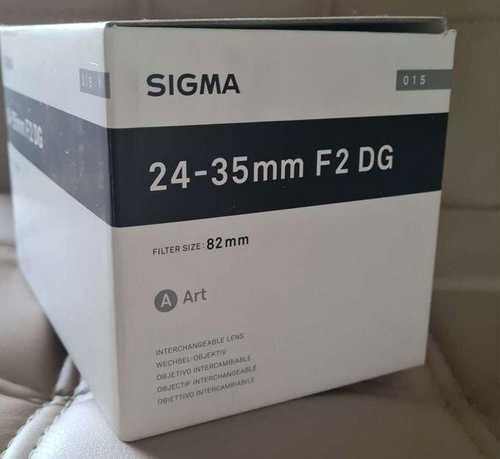 Объектив для Никон Sigma 24-35mm f/2 DG HSM 82mm
