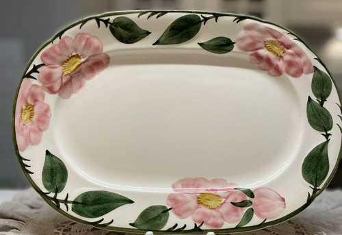 Винтажное блюдо Villeroy&Boch, сер. Wild-Rose,33см