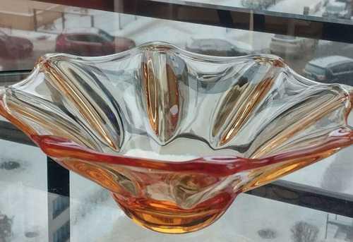 Конфетница медового цвета, СССР, Ленинград, лзхс