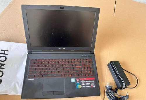 Игровой ноутбук Msi gtx 1060 6gb