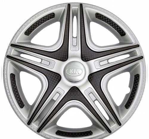 Колпаки r15 CW Дакар Super Silver Киа black р15 4шт