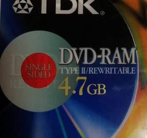 Диск болванка новый TDK DVD-RAM 4,7 GB