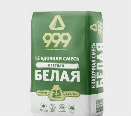 Смесь сухая кладочная белая 25 и 50 кг