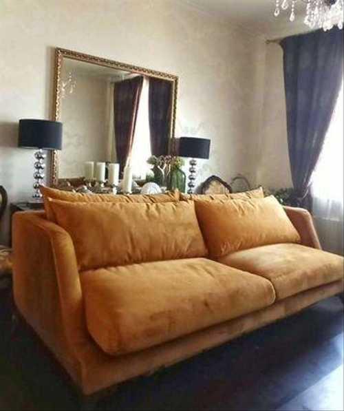 Дизайнерский раскладной диван, диван-кровать велюр