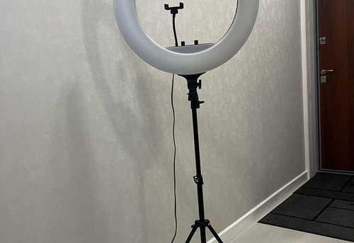 Кольцевая лампа 54 см со штативом