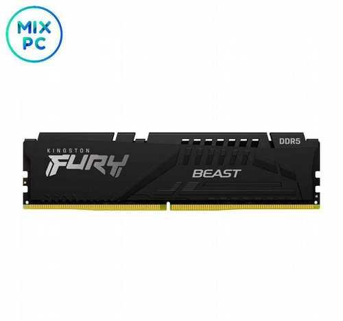 Модуль памяти DDR5 8GB 6000MHz Kingston fury Beast Black