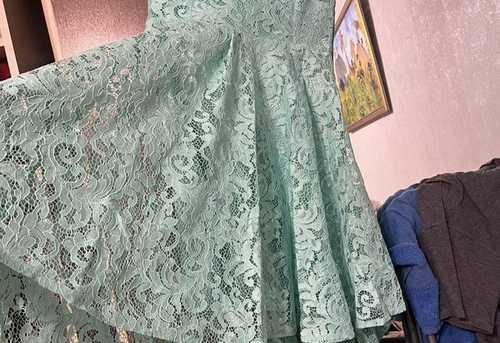 Вечернее платье 42 44 зеленое