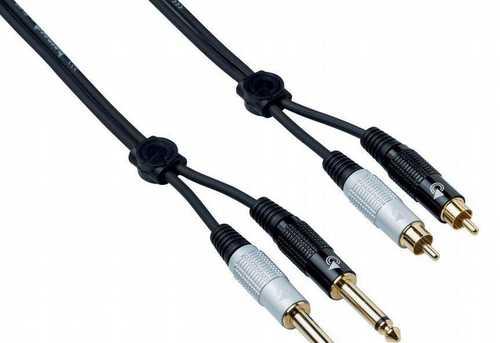 Кабель межблочный 2Jack-2RCA Bespeco EAY2JR150 1.5