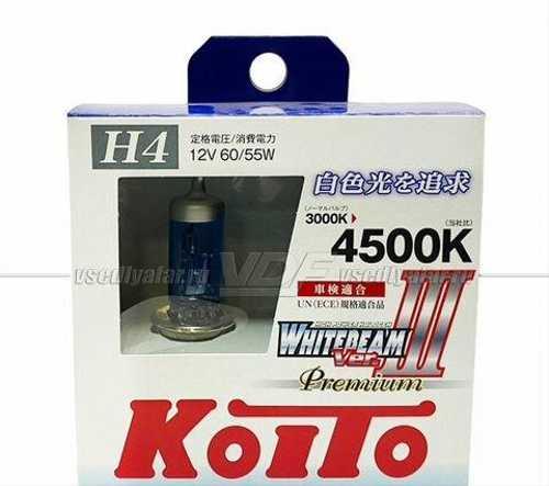Лампа галогенная Koito Whitebeam Premium H4 12V 60