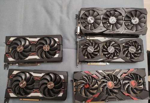 5 видеокарт (3х 5700xt и 2 Vega56)