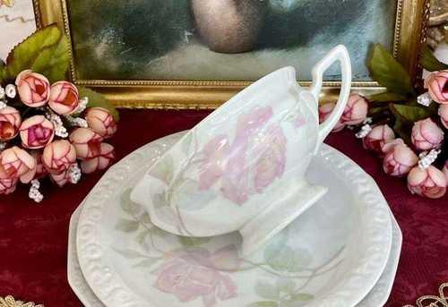 Розенталь Мария чайное трио с розой