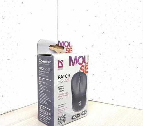 Мышка проводная Defender Patch MS-759 USB черная