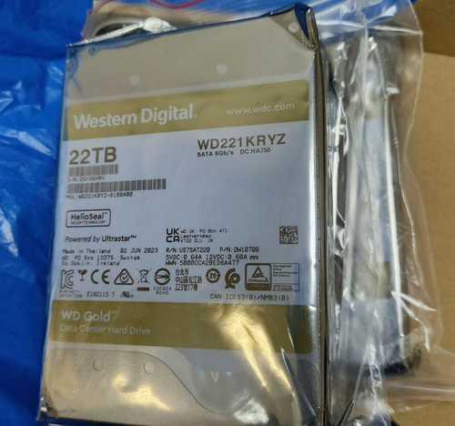 Жесткий диск 22TB Western Digital Gold SATA