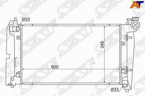 Радиатор охлаждения Toyota Fielder 120