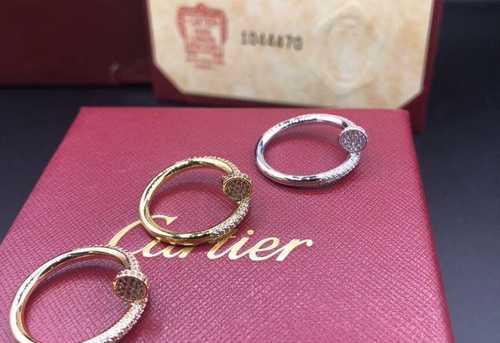 Cartier кольцо гвоздь с камнями